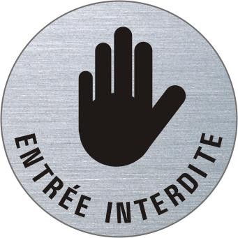 ENTRÉE INTERDITE Edelstahlschild 7191 - Beschilderung